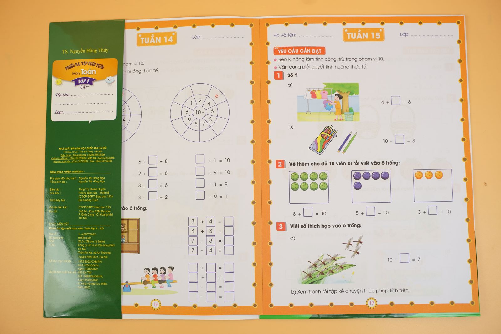 Books - Weekend sheets Vietnamese Math grade 1 (2 books - Kite set ...