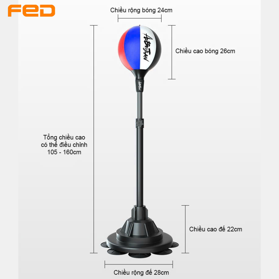 Self-balancing Boxing Punching Pole Solid Pillar, Reflex Training Ball ...