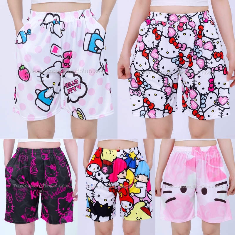 Q01- Hello Kitty Cute Cat - Cartoon Shorts for Men and Women Cartoon 38 ...