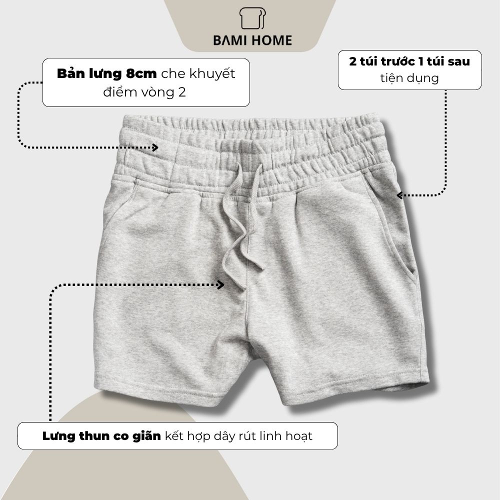 BAMI HOME men's shorts, high-waisted design, cool crab leg felt fabric, 4-way stretch QN082 ...