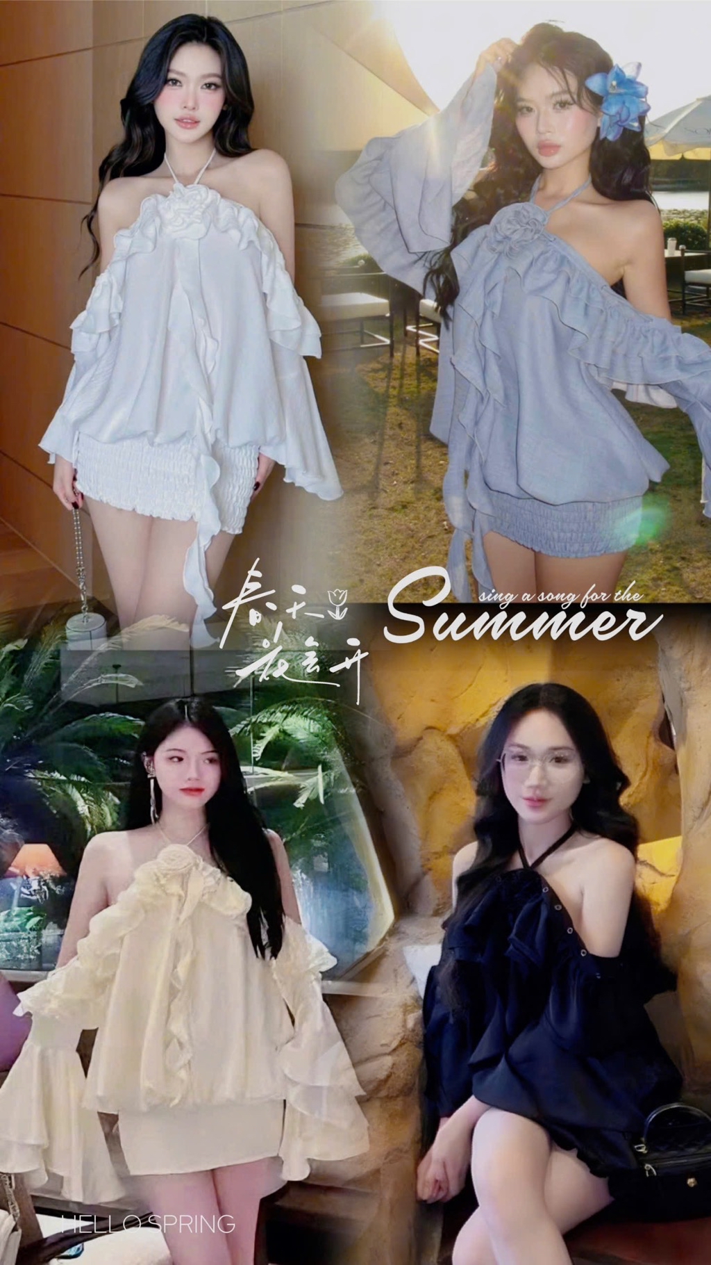 (7 COLORS - REAL PHOTOS) NINA DRESS WITH LONG SLEEVES COLLAR (100% MY ...