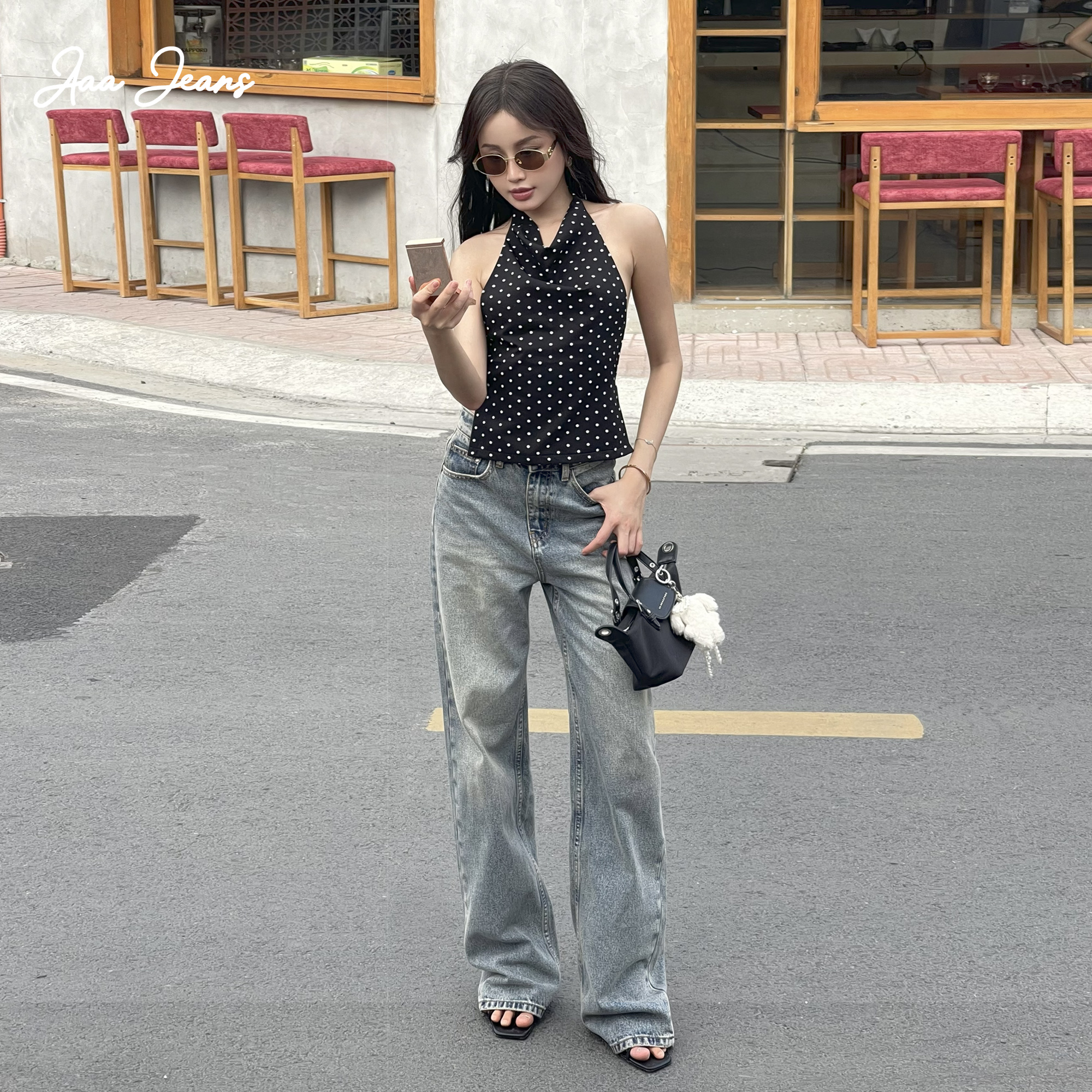 Aaa Jeans - Classic Carolina Blue Wide Leg Jeans | Shopee Philippines