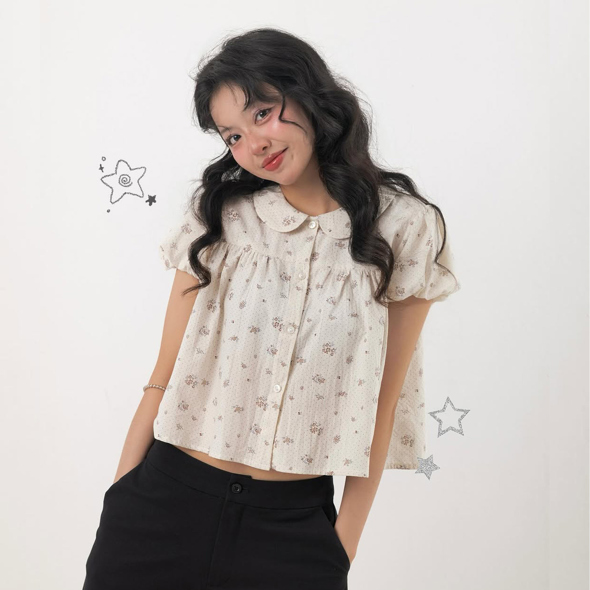 Molly Shirt ୨୧ by Vintagevibes. Blouse for Women | Shopee Philippines
