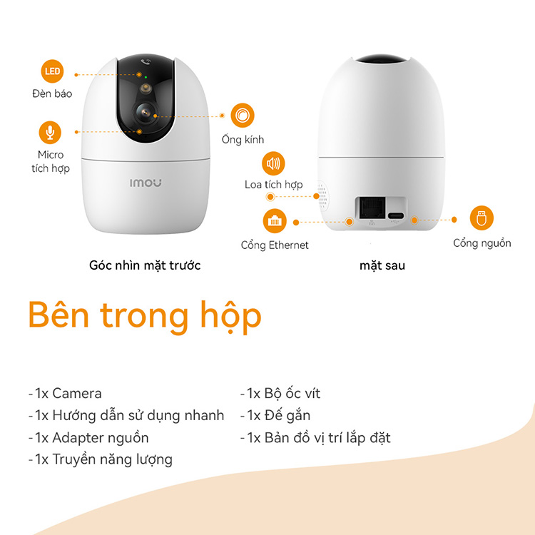 Imou Ranger 2 Pro 5MP Indoor Wifi Camera I IPC-S2EP-5R1S I Wi-Fi 6 Dual ...