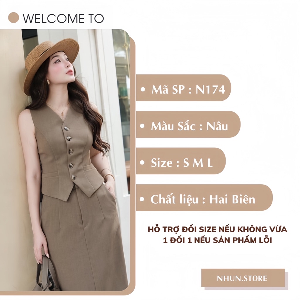 NHUN vest designed with 6 flaps, form-fitting waist, 2 thick layers ...