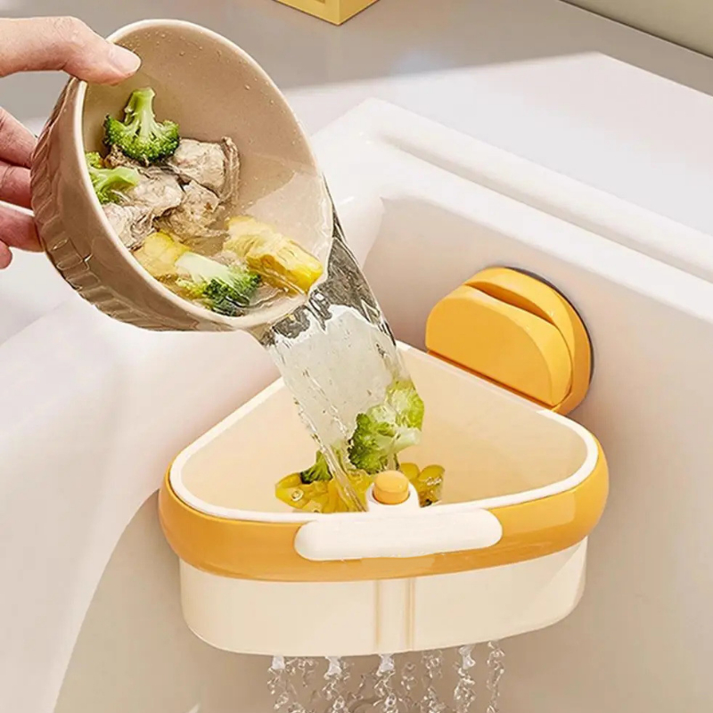 Vacuum Sink Filter Basket with Automatic Drain Cover, Convenient Sink ...