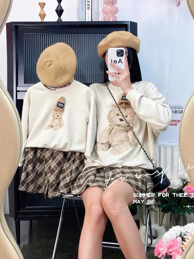 BERNIER KOREAN family outfit for parents son and daughter 10-37kg mother 40-75kg, dress mother ...