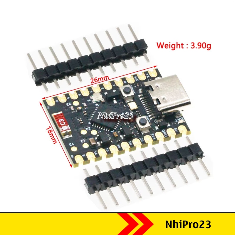 Kit ESP32-C6 SuperMini Wifi 6 BLE Matter RISC-V Super Small | Shopee ...