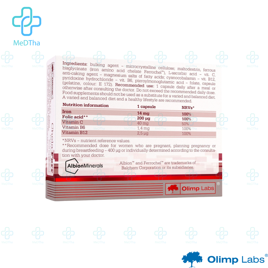 Chela-Ferr Bio-Complex - Iron Supplement, Folic Acid, Helps Reduce the ...