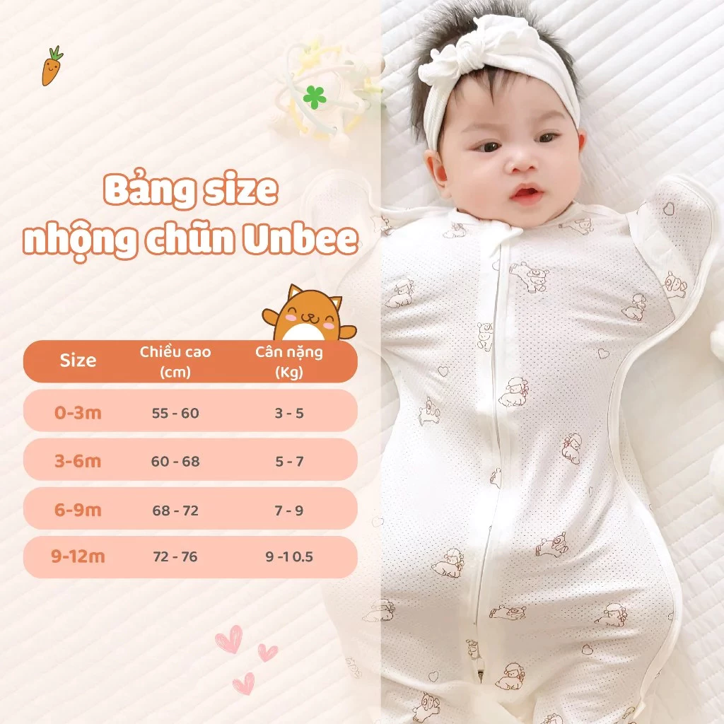 Unbee Open-Handed Silk Pupa – Ventilated, Soft, Safe for Babies 0–9 ...