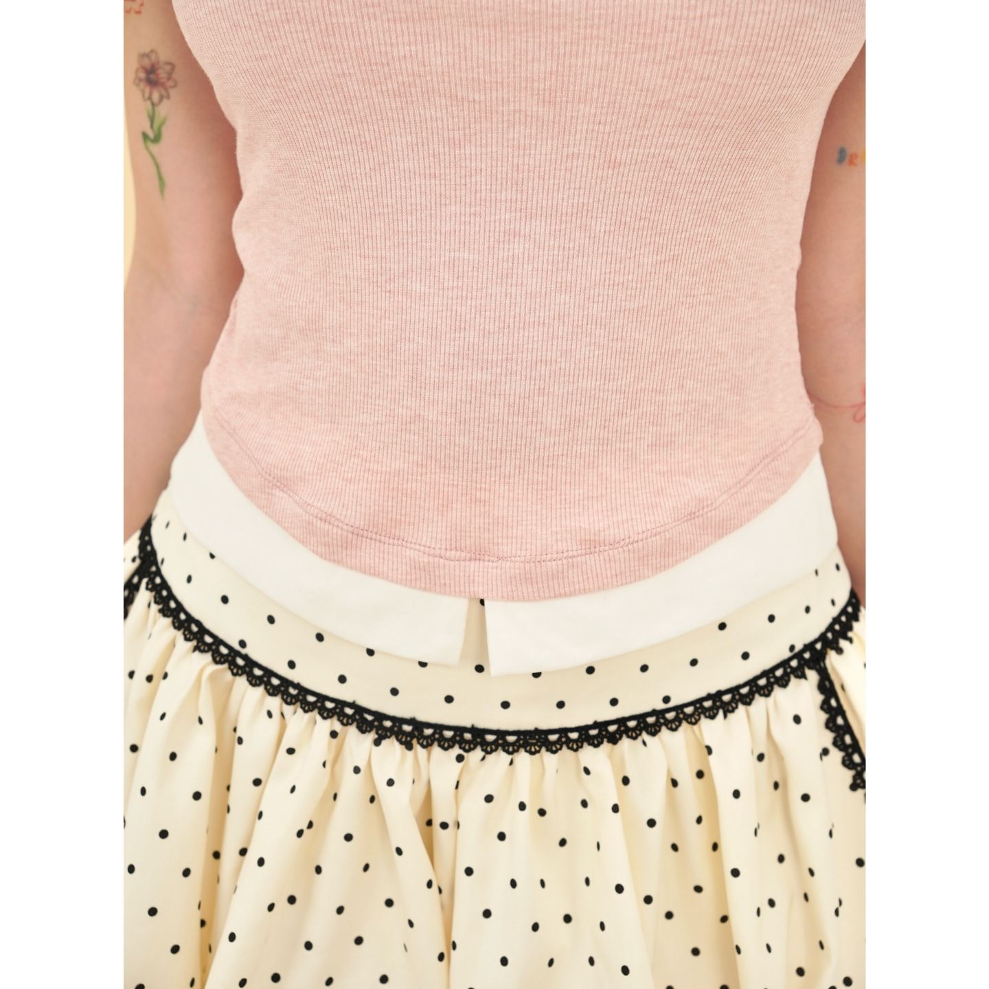 Polly Top CT008 short-sleeved t-shirt with white bow, white layer - Uni ...