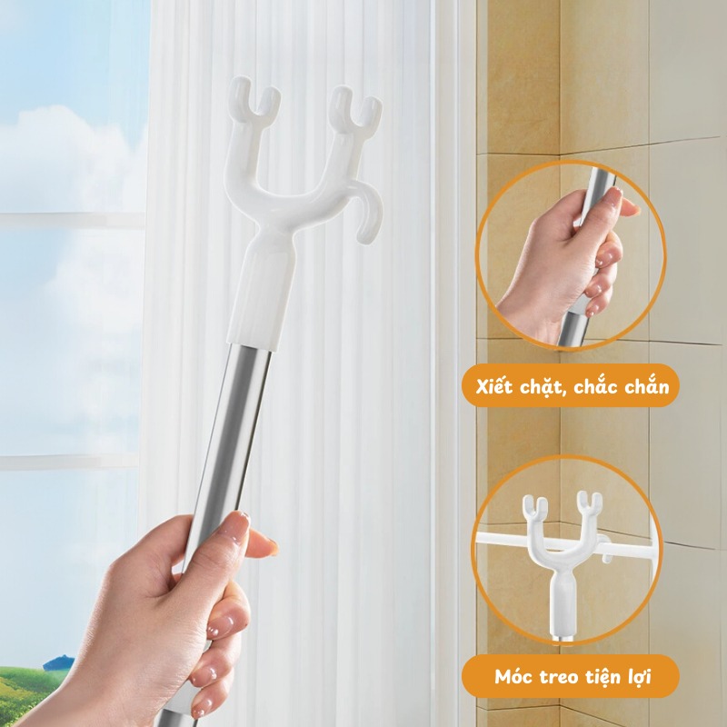 Customizable Smart Stretching Clothes Drying Pole 1M2 Long, Lightweight ...