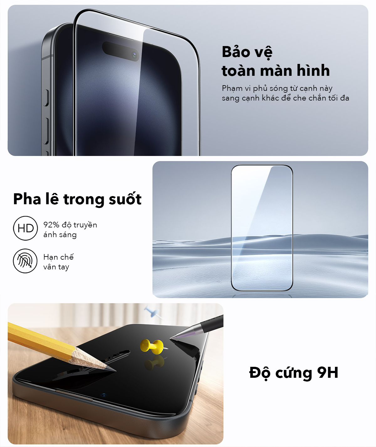ESR Armorite Lens camera protection sticker, for iP 17/16 Plus, black ...