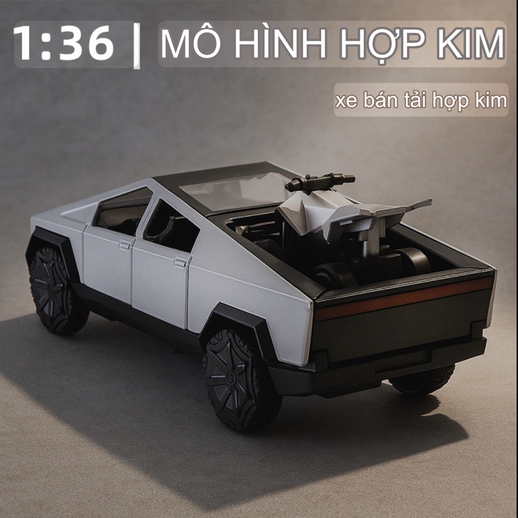 Tesla Cyber Truck 1:36 pickup Truck model (with car) | Shopee Philippines