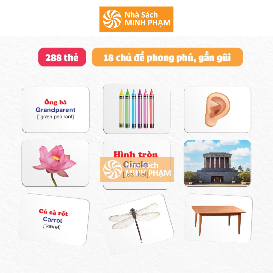 Smart Learning Card Set with 18 Large Topics 16x12cm - Bilingual ...