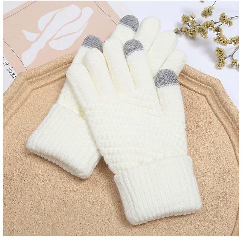 Winter fingerless wool gloves, women's winter wool gloves with iLita ...