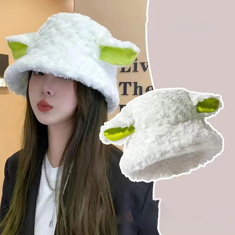 LAGU Korean women's wool hat bucket ulzzang fleece, beautiful winter ...