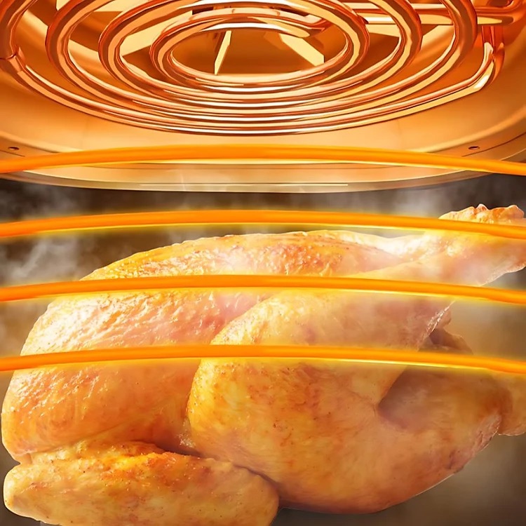 Mishio MK391 8 Liter Oil-Free Fryer with easy-to-see glass inside ...