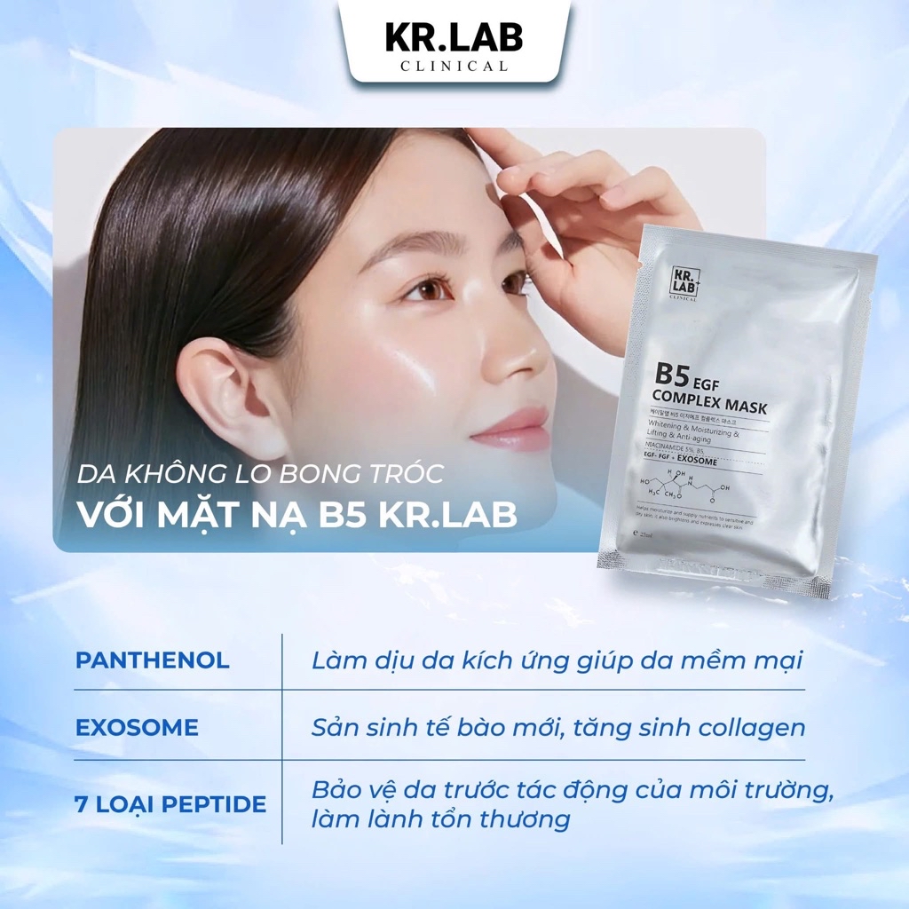 Combo of 10-20 kr.lab B5 EGF complex mask 25ml moisturizes, whitens ...