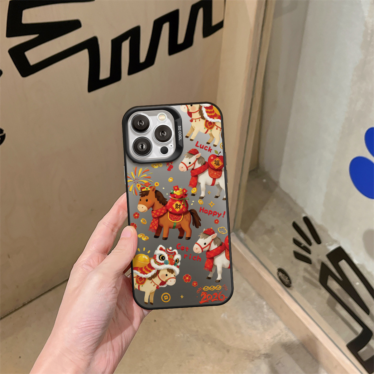 Get Rich iPhone Case CNY 2026 IMD Hard, Shockproof, Orange Protection ...