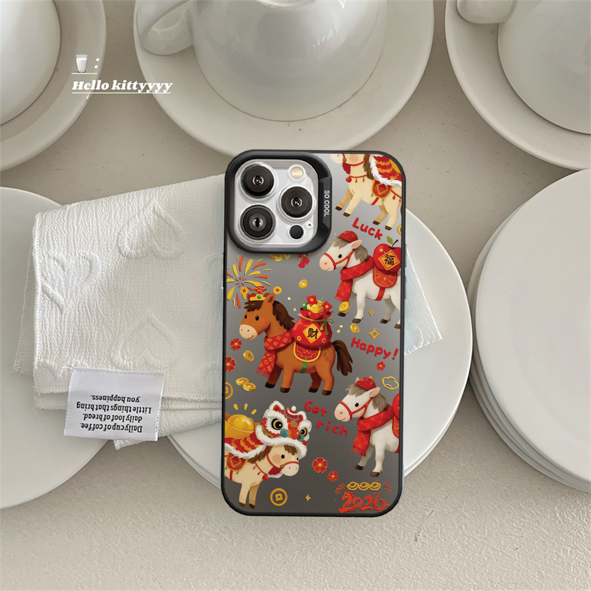 Get Rich iPhone Case CNY 2026 IMD Hard, Shockproof, Orange Protection ...