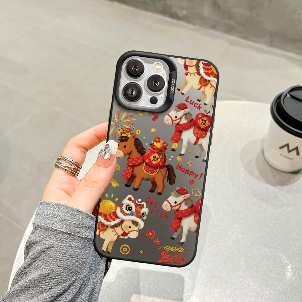 Get Rich iPhone Case CNY 2026 IMD Hard, Shockproof, Orange Protection ...