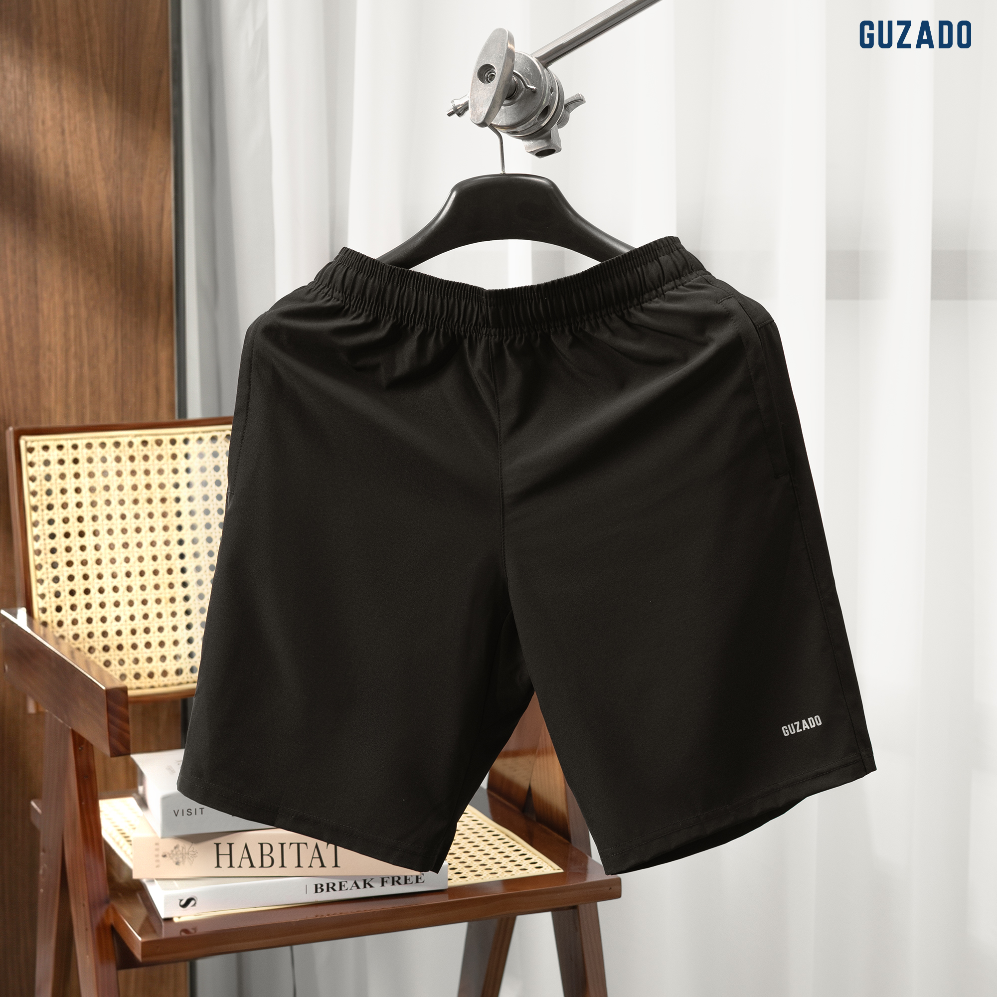 GUZADO Men's Basic Sports Shorts, Soft Windy Material, Easy to Move in ...