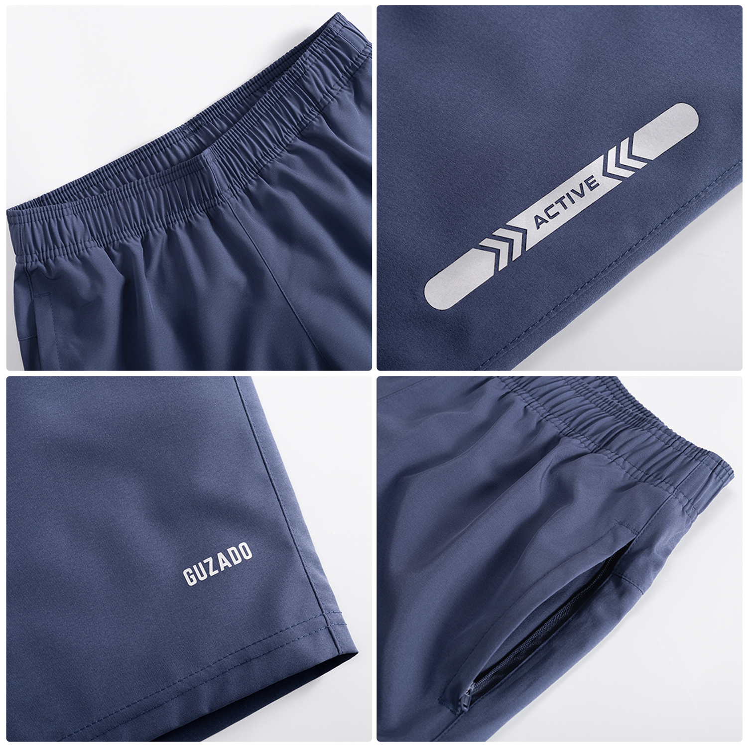 GUZADO Men's Basic Sports Shorts, Soft Windy Material, Easy to Move in ...