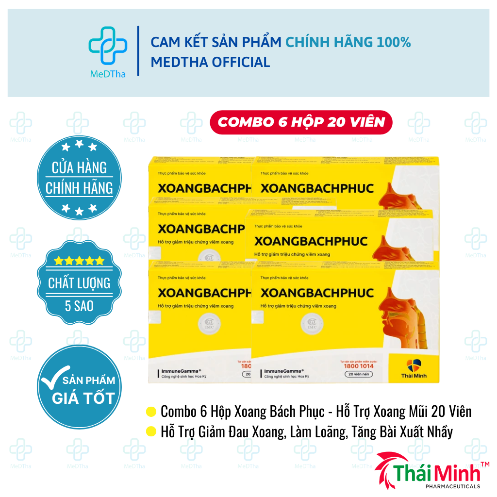[COMBO of 6 BOXES] Bach Phuc Sinus - Supports Improvement of Sinus ...
