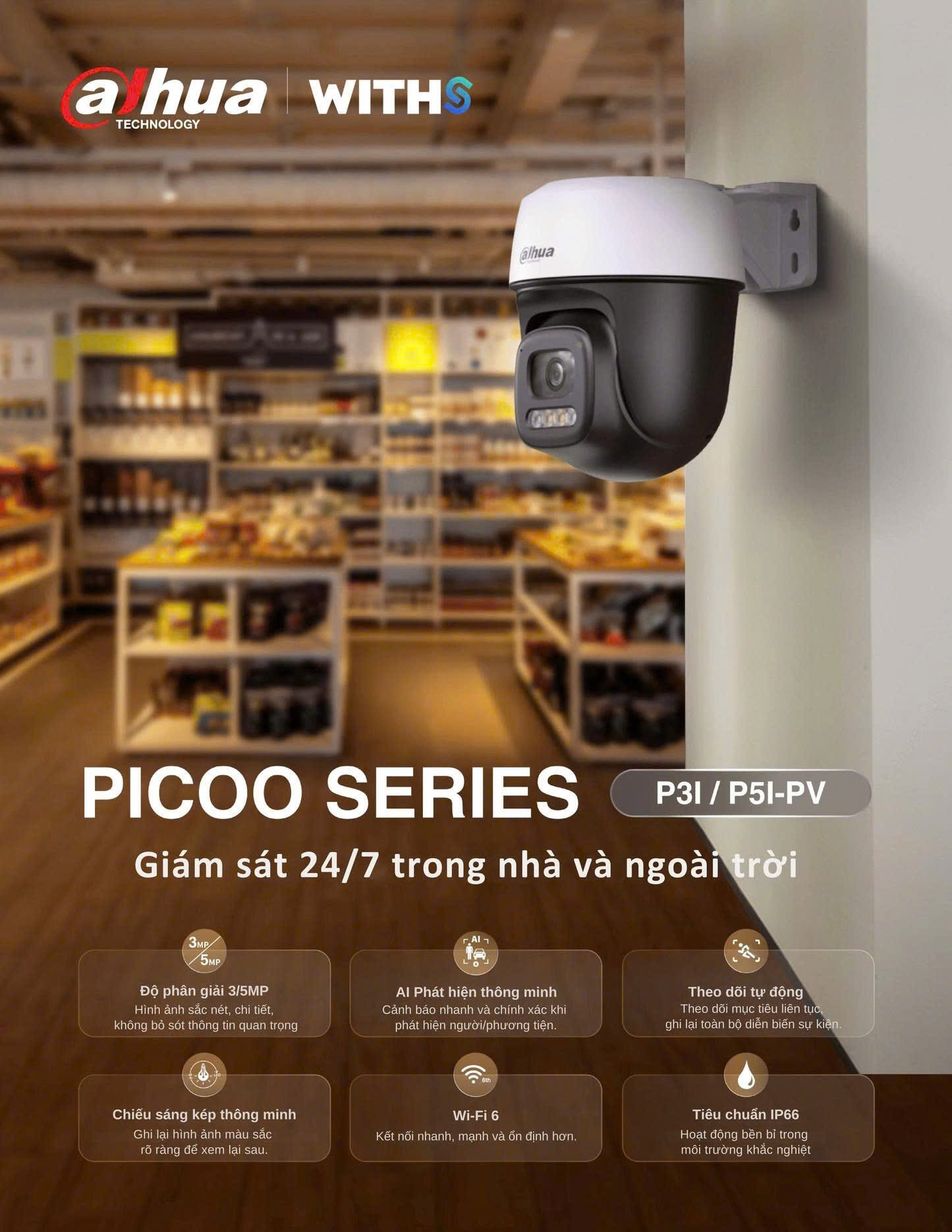 Dahua DH-P3I-PV/DH-P5I-PV 360 Degree Outdoor IP Camera, Night Color ...
