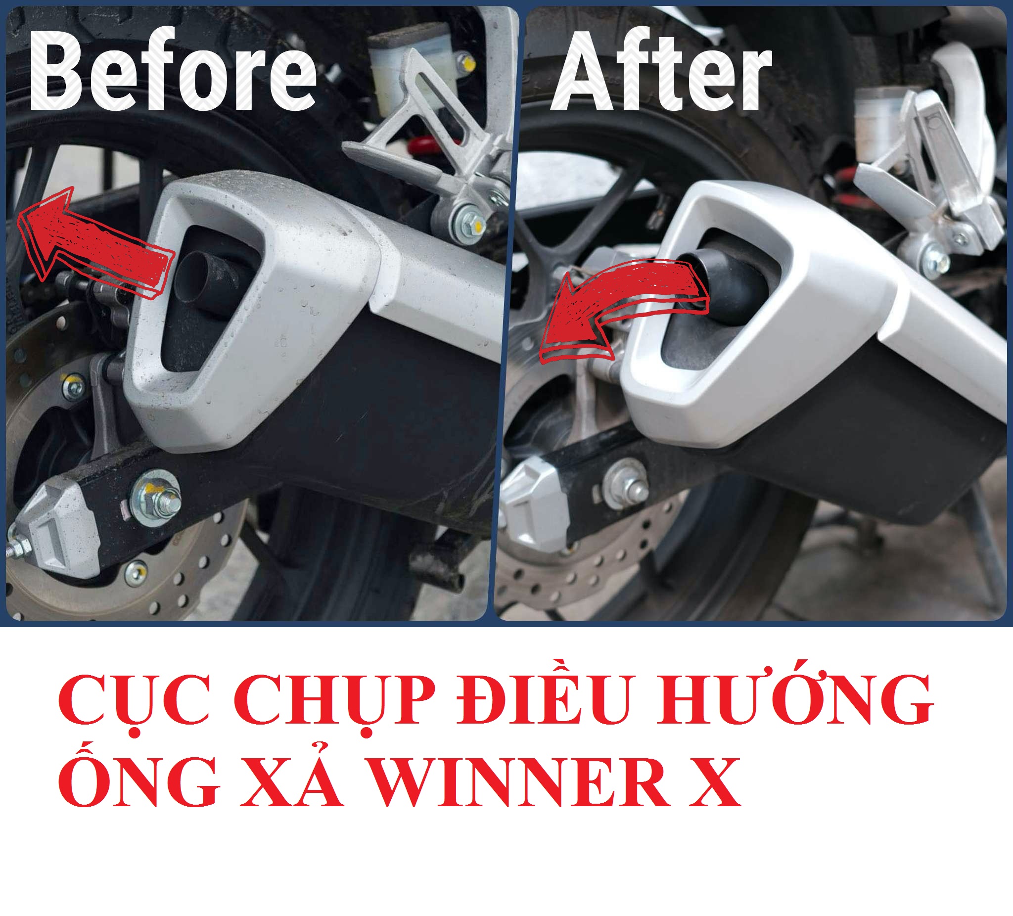 Winner X Exhaust Pipe Direction Downward Exhaust Pipe Winner X Tail Cap ...