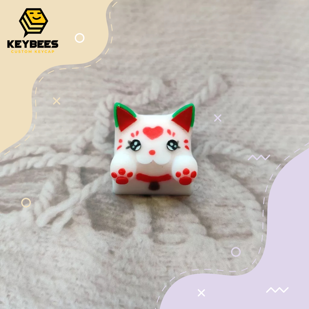 Artisan Keycap - Bongo Cat V2 Thanh Let Thinh handmade resin mechanical ...