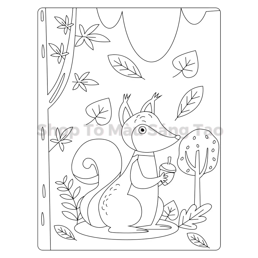 Set Of 30 Cute Autumn Chill Chill Theme Coloring Pictures For Children ...