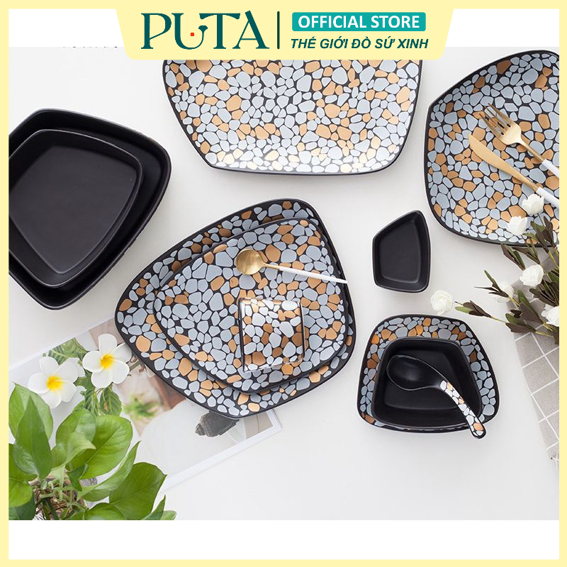 Decorative dishes, dining table dinnerware sets, special pebble designs ...