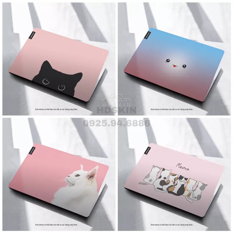 Cat-shaped Laptop Stickers - Stickers for all types of Laptops - HDSKIN ...