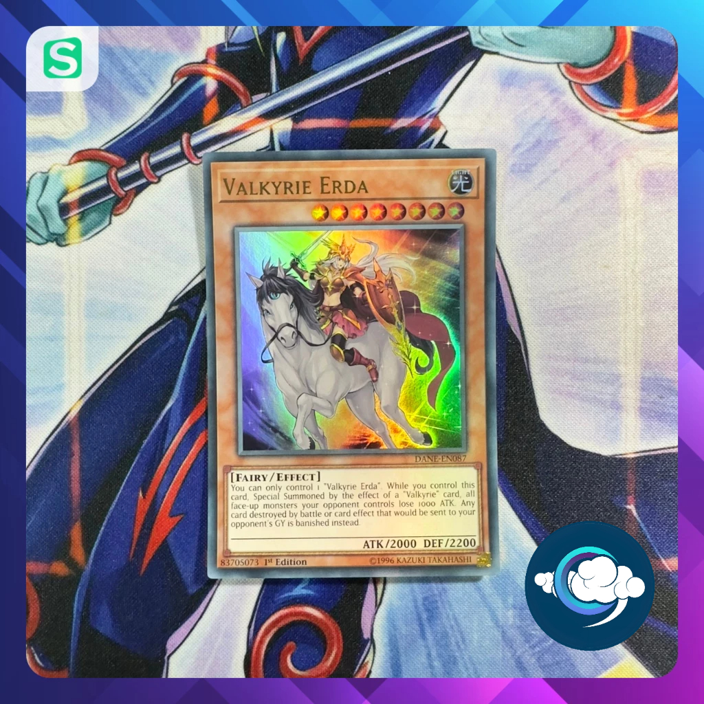 YugiOh! Card - DANE-EN087; Valkyrie Erda; Ultra Rare (UK) ; 1st Edition ...