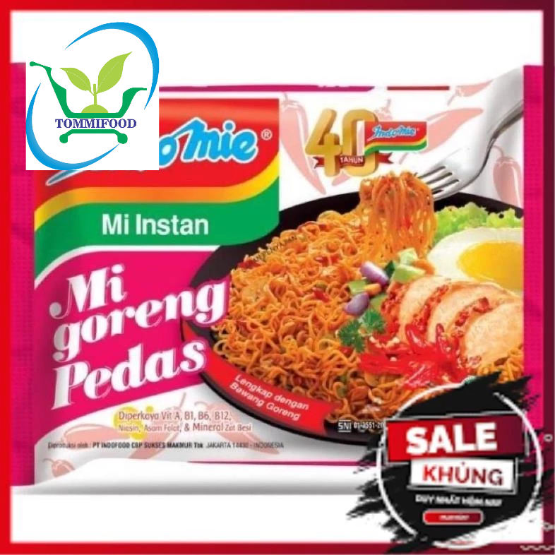[HCM] Lot of 5 Packs of Indomie Mi Goreng Pedas Spicy Dry Stir-Fried Noodles 79g | Shopee ...