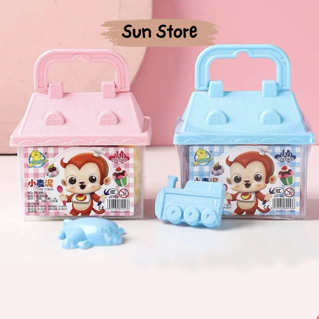 Clay house bucket clay Set with 14 colors of safe materials for ...