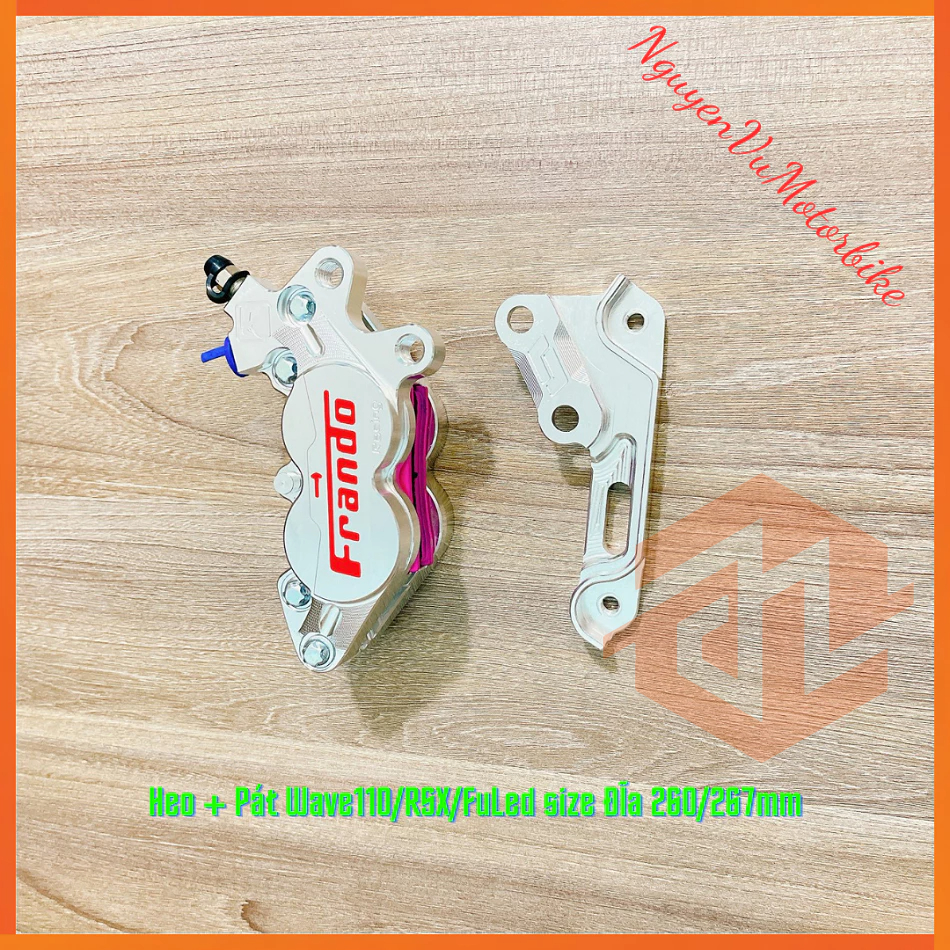 Combo Pig 4Pis Frando White Red Logo + CNC Pat Fitted for Wave110/RSX ...