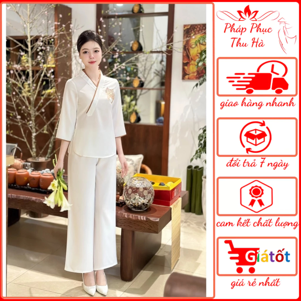 2024 pagoda outfit made of silk twill fabric embroidered with the word ...