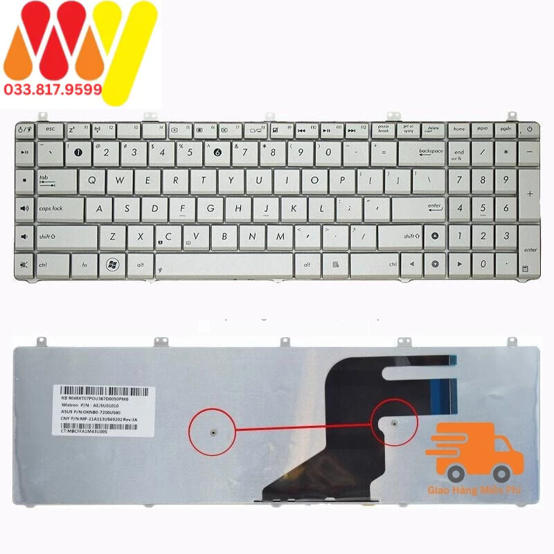 Asus N55S N55X N57 N75 N75S N75SL laptop Keyboard - N55S | Shopee ...