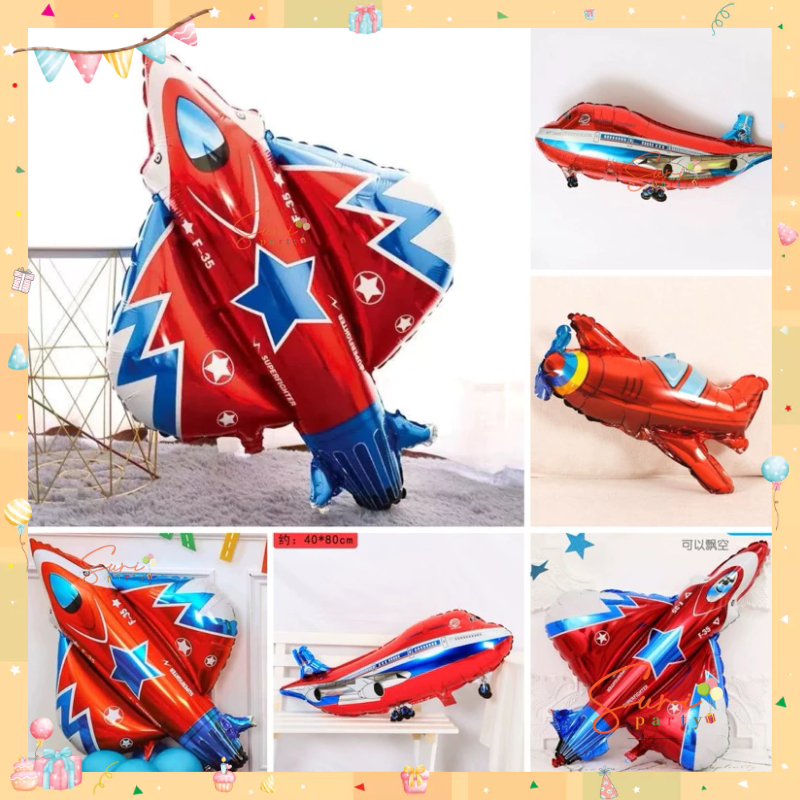 Assorted airplane-shaped balloons for children to decorate their ...
