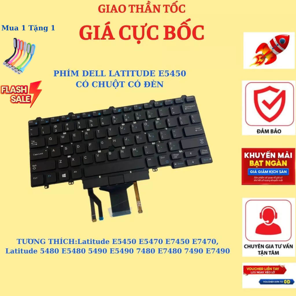 Dell LATITUDE E5450 E5470 E7470 5480 7480 7490 Laptop Keyboard High ...