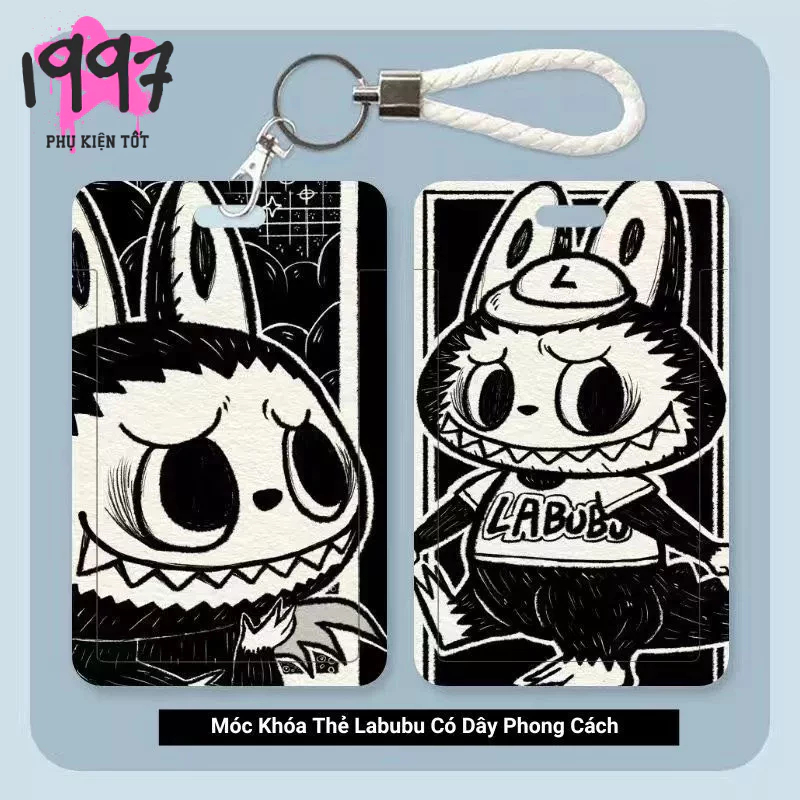 Stylish Wired Labubu Card Keychain (fits car cards, employee cards ...