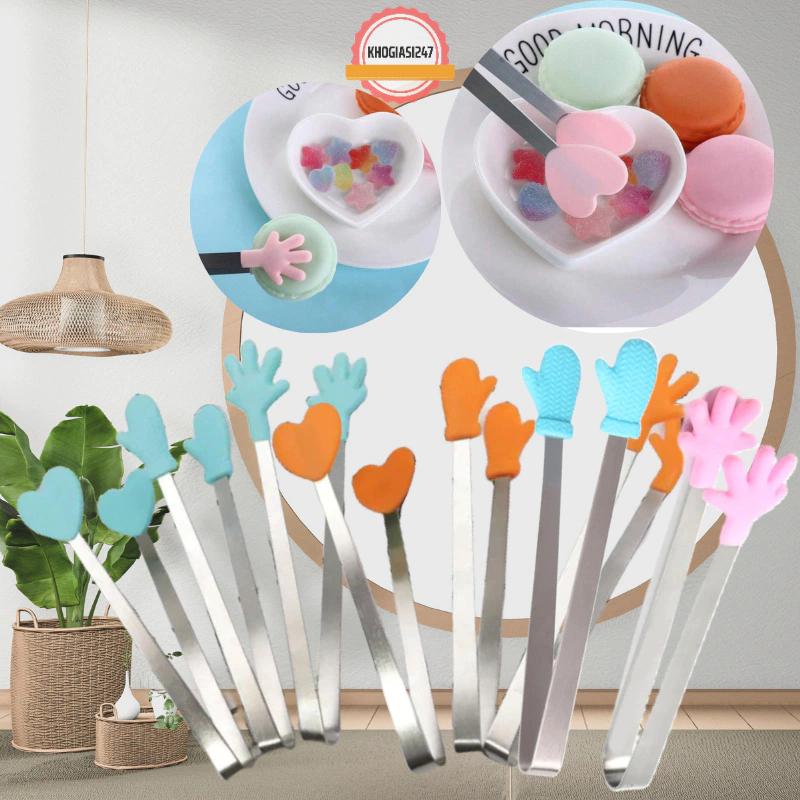 Mini Food Tongs with Silicone Head and Many Funny Shapes, Stainless ...