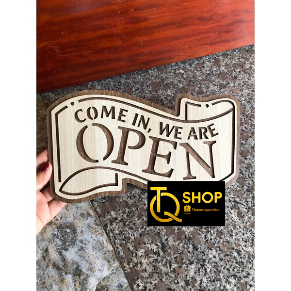 Lovely Open door sign made of luxurious thick wood | Shopee Philippines