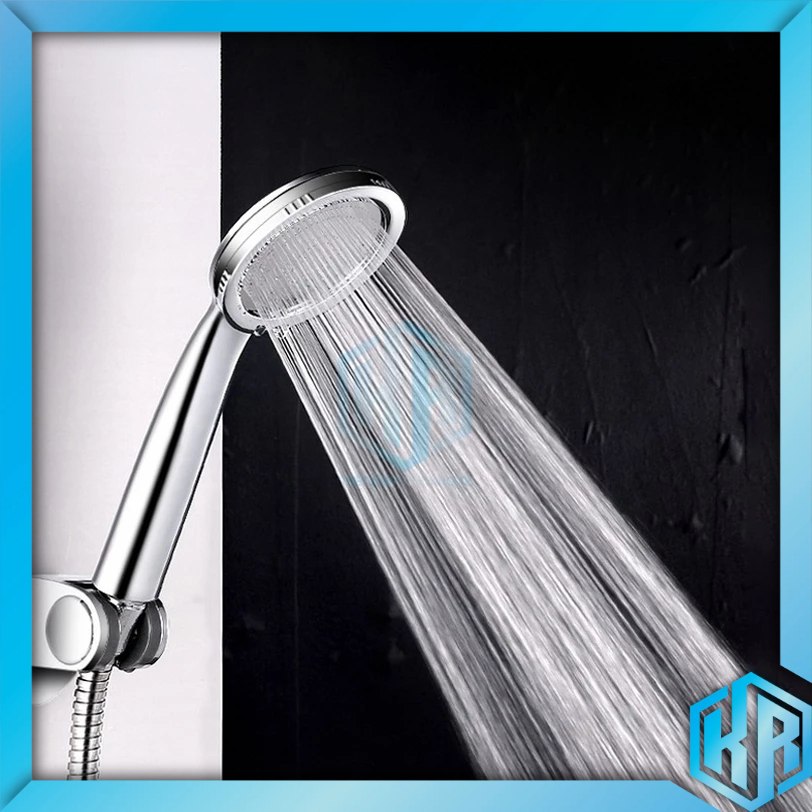 Power Shower, Flat Round ABS Plastic Shower with Glossy Chrome Coating ...