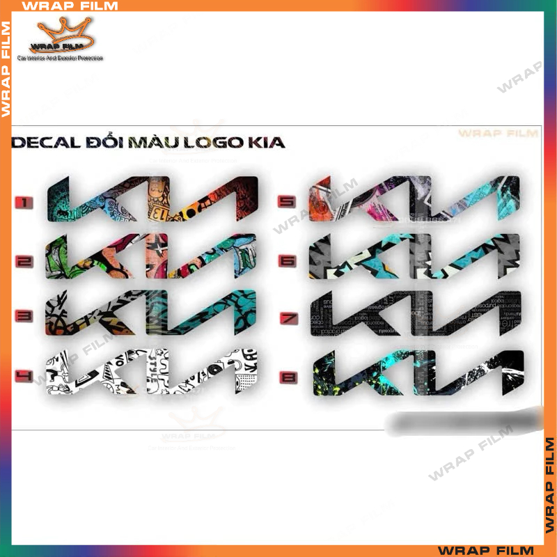 Decorative decal - color changing logos for new KIA cars - 3-layer PVC ...