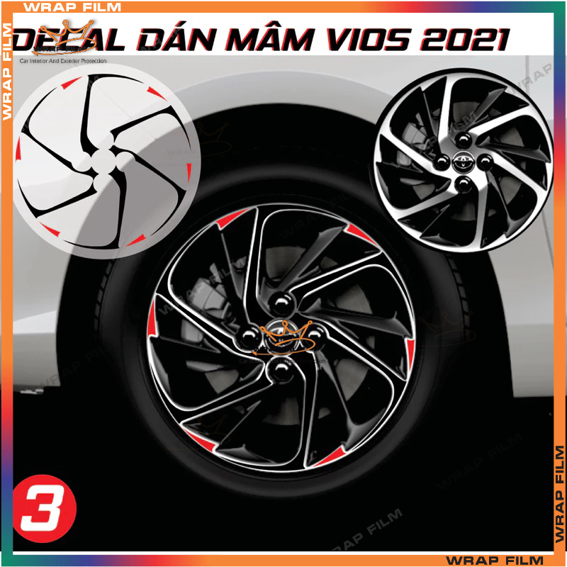 Toyota Vios 2021 2022 wheel Decal - Toyota Vios wheel Decal (Price ...