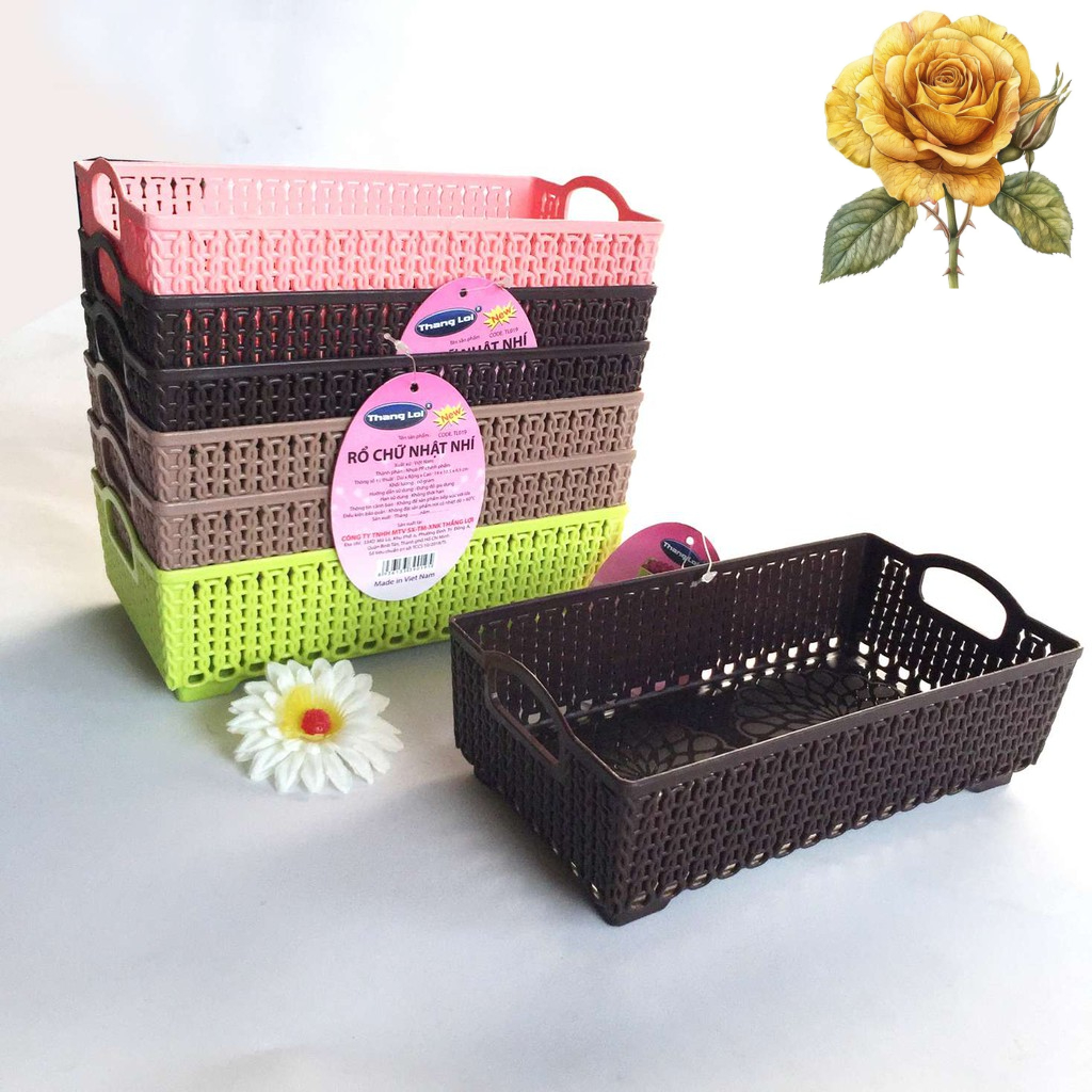 Plastic basket for cosmetics and furniture - small rectangular basket ...
